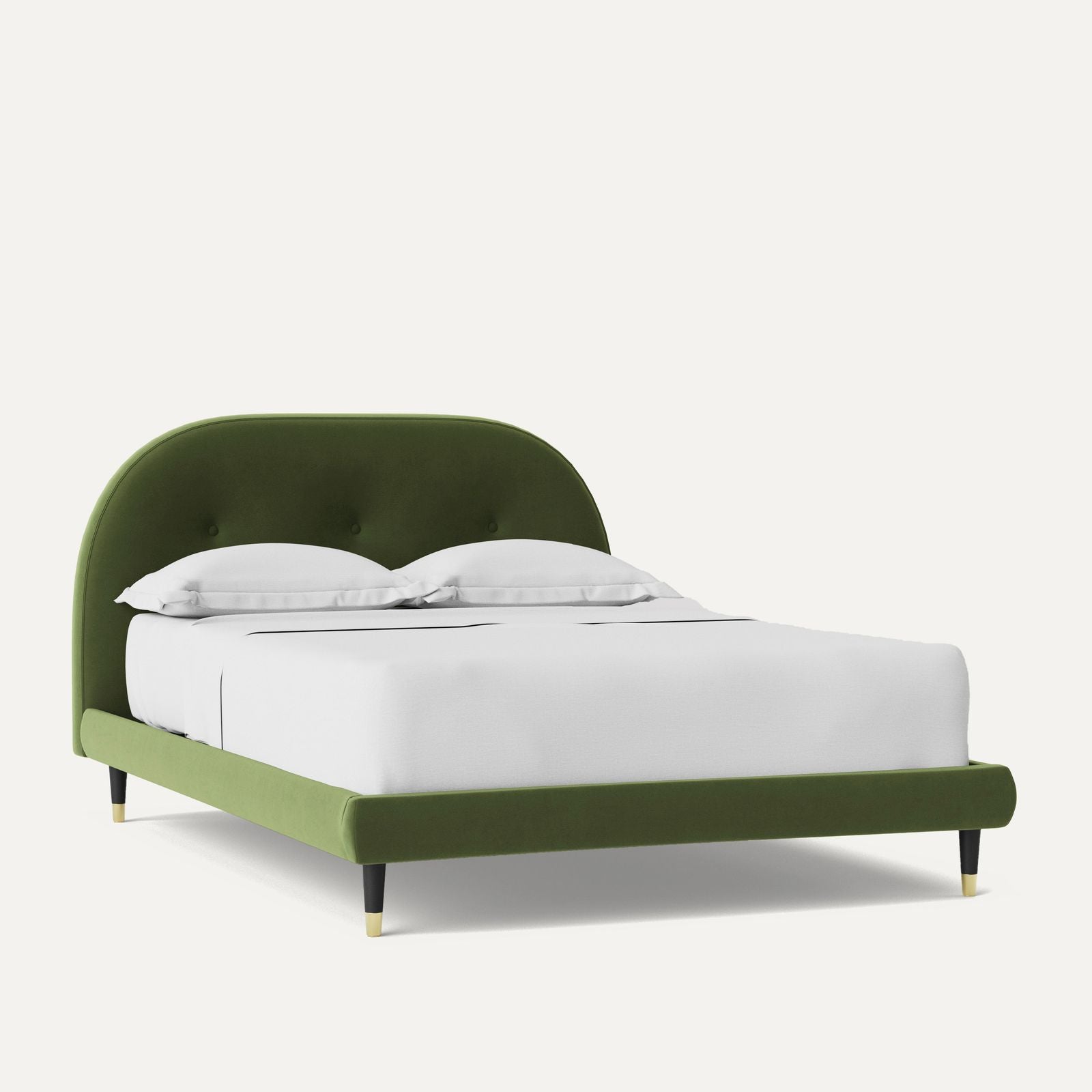 Noa King Upholstered Bed Without Storage In Suede – Furniture Tree